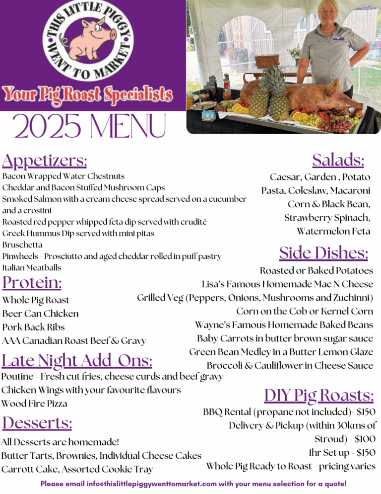 2025 Menu – This Little Piggy Went To Market